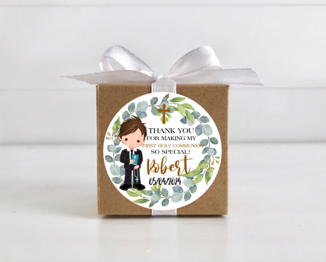 Printed Boys 1st Holy Communion Favor Stickers/holy Communion Favor ...