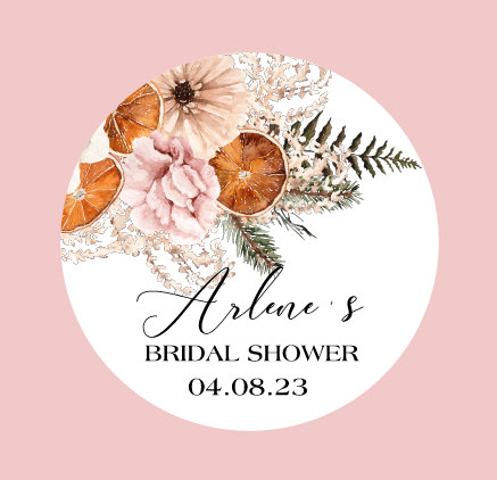 Printed Bridal Shower Stickers,bridal Shower Favor Stickers,wedding ...