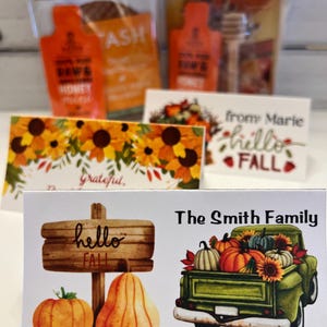 Printed Autumn Fall Treat Bag Topper,treat Tag and Bags, Fall Treat ...
