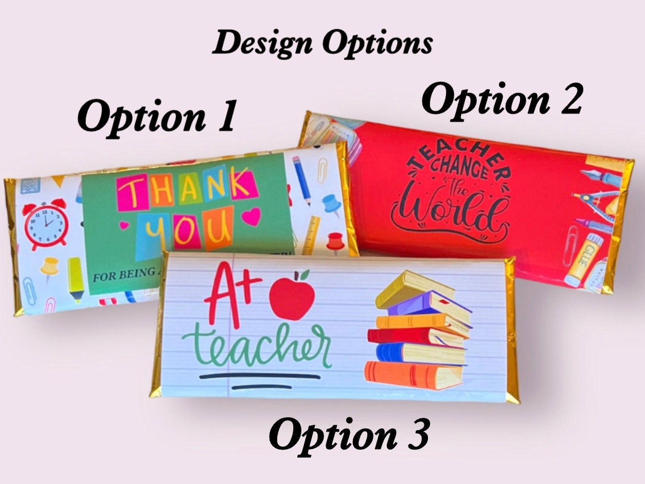 Set of 12 Hershey's Chocolate Bars,teacher Appreciation,thank You ...