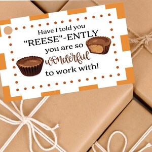Reese's Treat Bag Tags, Employee Appreciation Gift, Set of 10 - Etsy