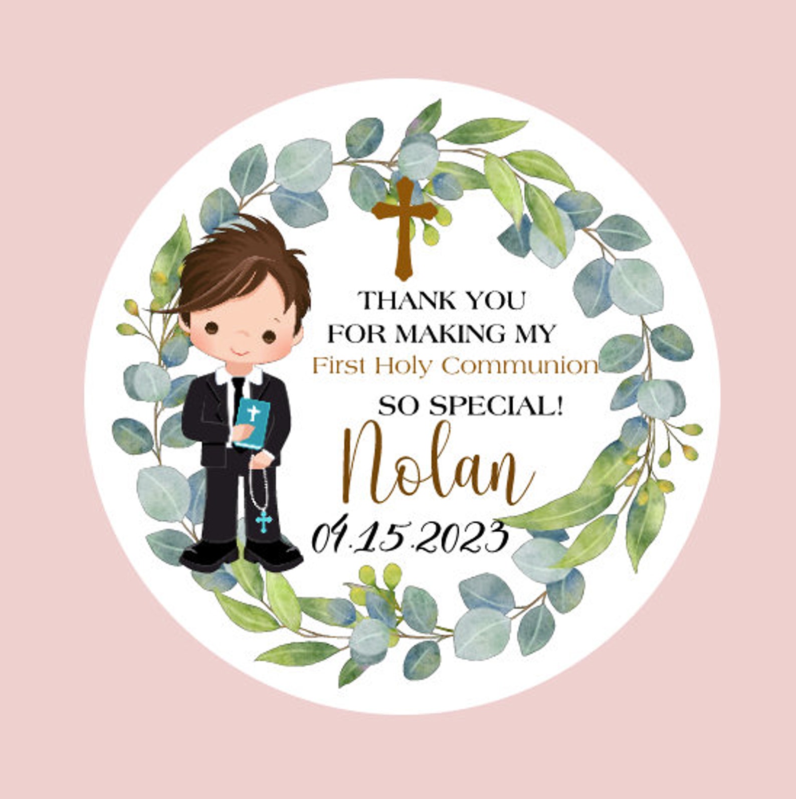 Printed Boys 1st Holy Communion Favor Stickers/holy Communion Favor ...