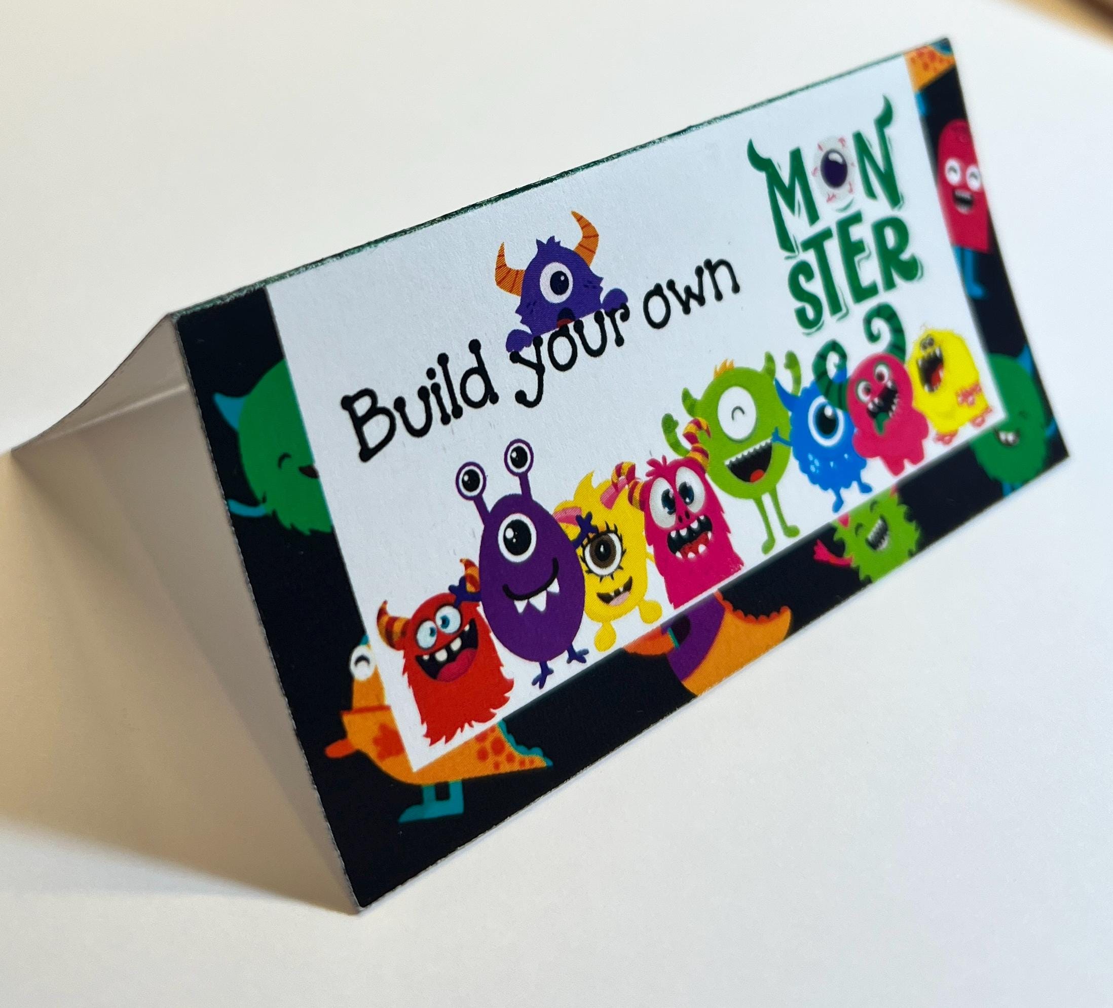 Printed Build Your Own Monster Tags,play-doh Bags Kits,halloween ...