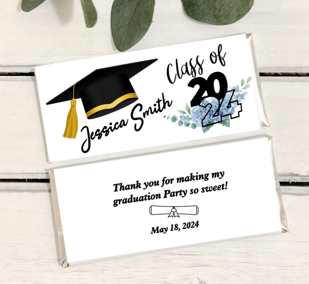 Set of 12 Hershey's Chocolate Bars,graduation Favor,chocolate Bar ...