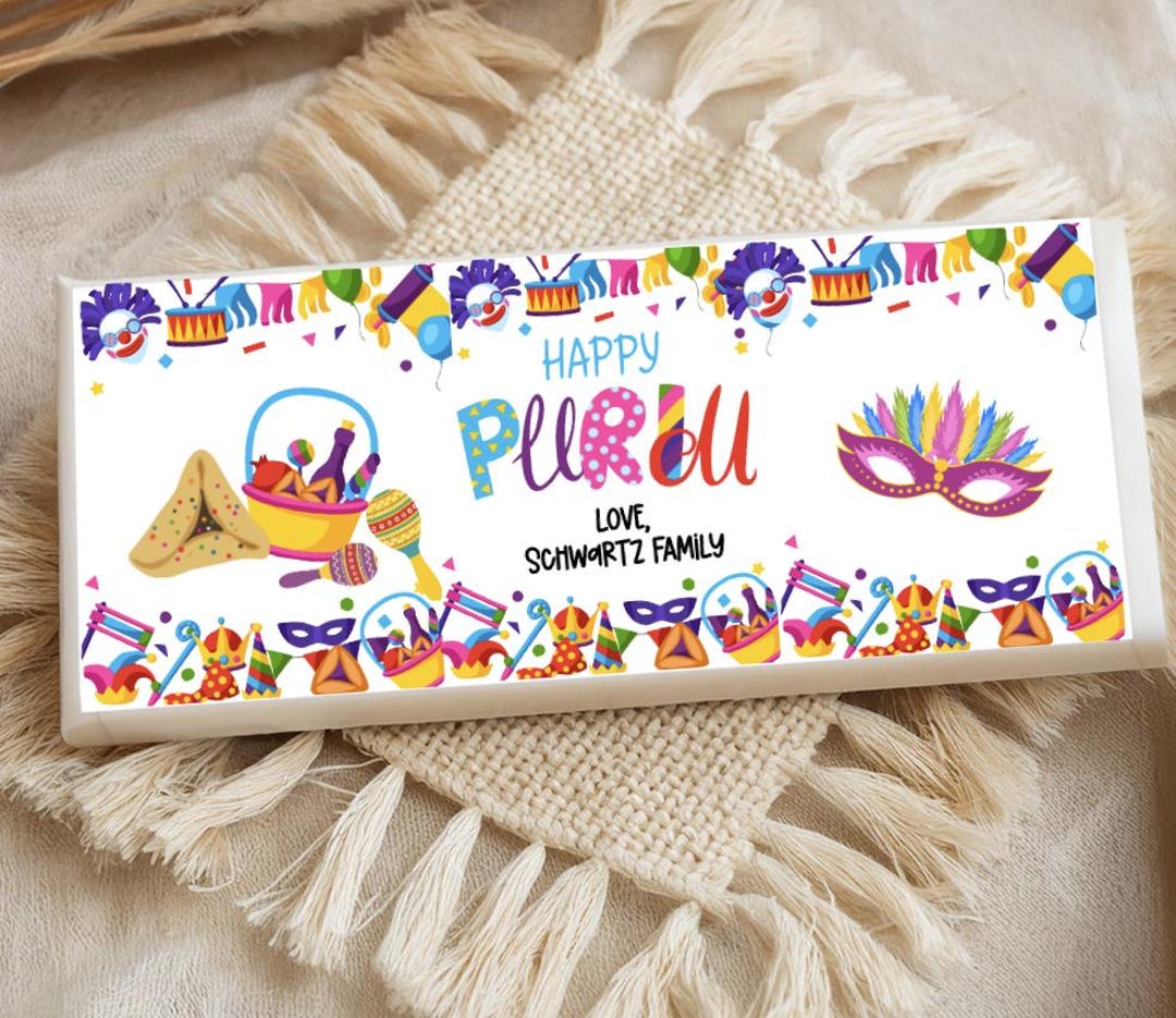 Set of 12 Hershey's Chocolate Bars,purim Favor,chocolate Bar Purim ...