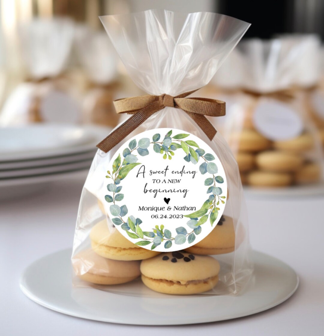 A Sweet Ending to a New Beginning Stickers,wedding Favor Stickers ...