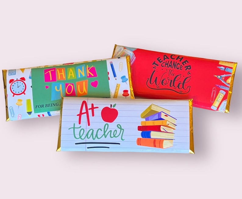 Set of 12 Hershey's Chocolate Bars,teacher Appreciation,thank You ...