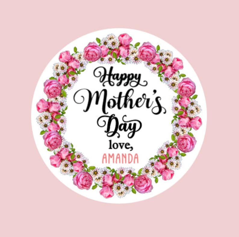 Printed Mother's Day Stickers, Flower Theme Stickers, Mother's Day ...