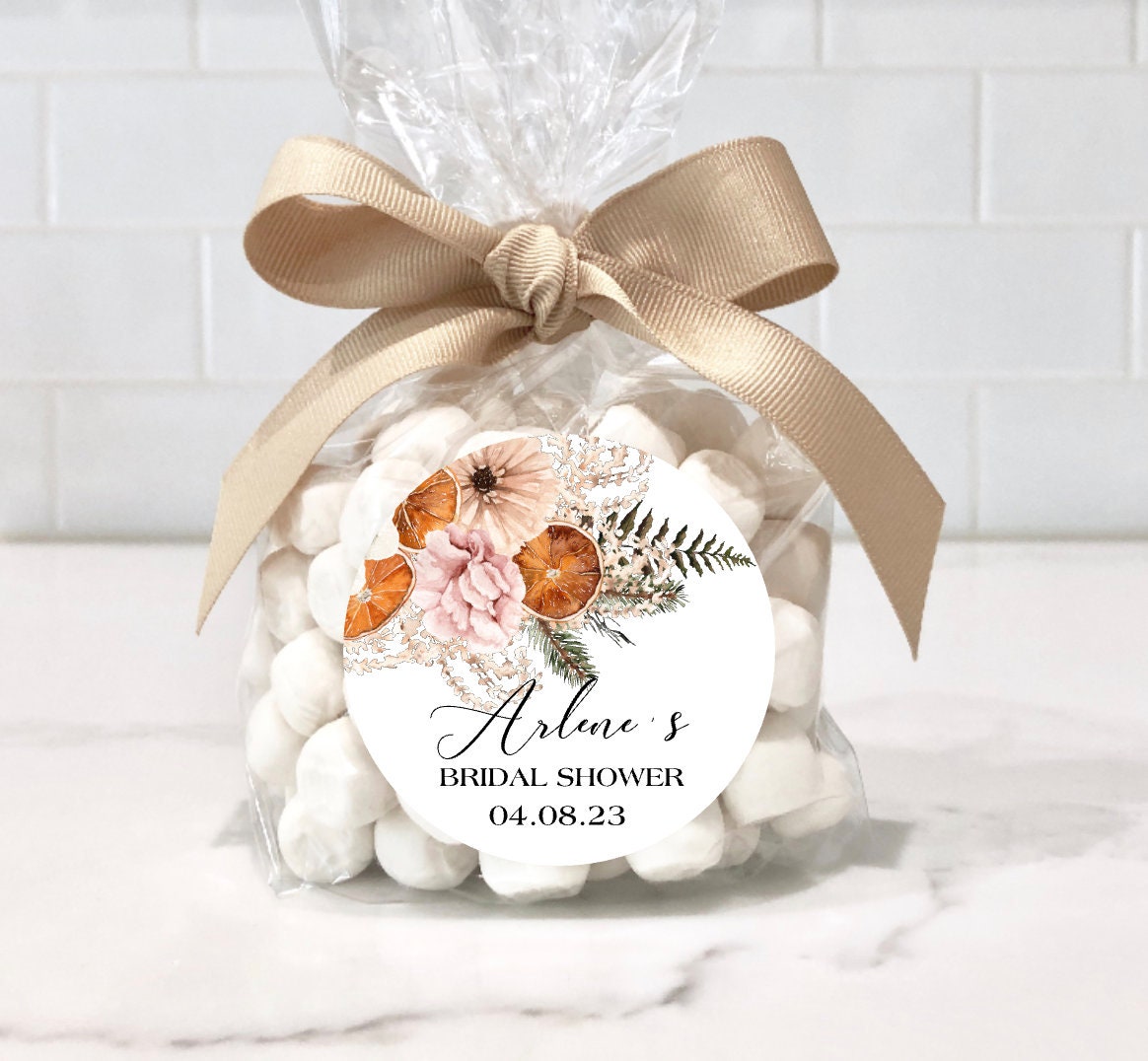 Printed Bridal Shower Stickers,bridal Shower Favor Stickers,wedding ...