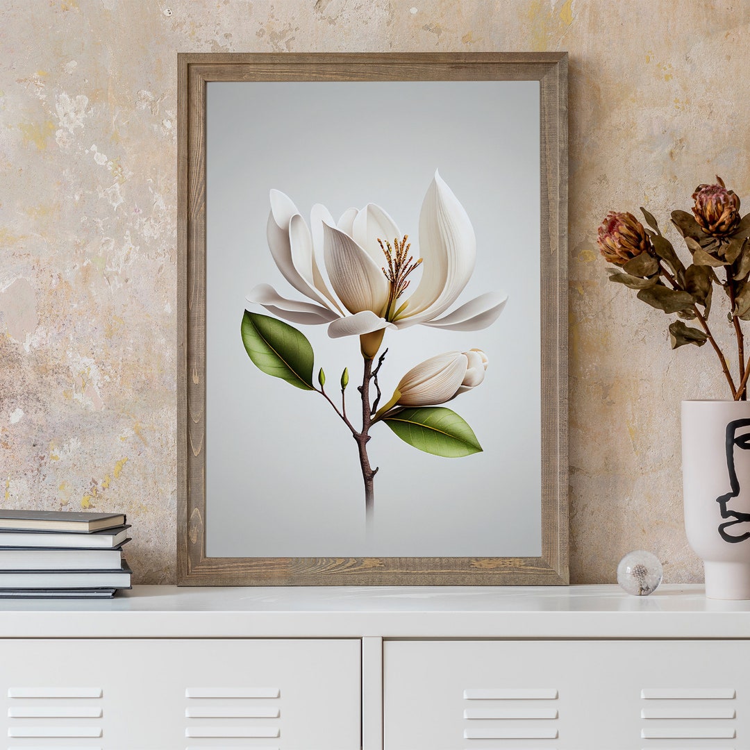 Printable Magnolia Poster House Warming Gift for Her Print Floral Art ...