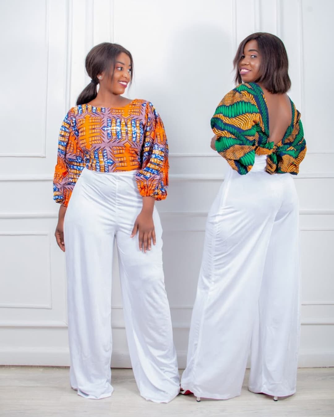 African Print Tie-back Crop Top: Ankara Women's Top - Etsy