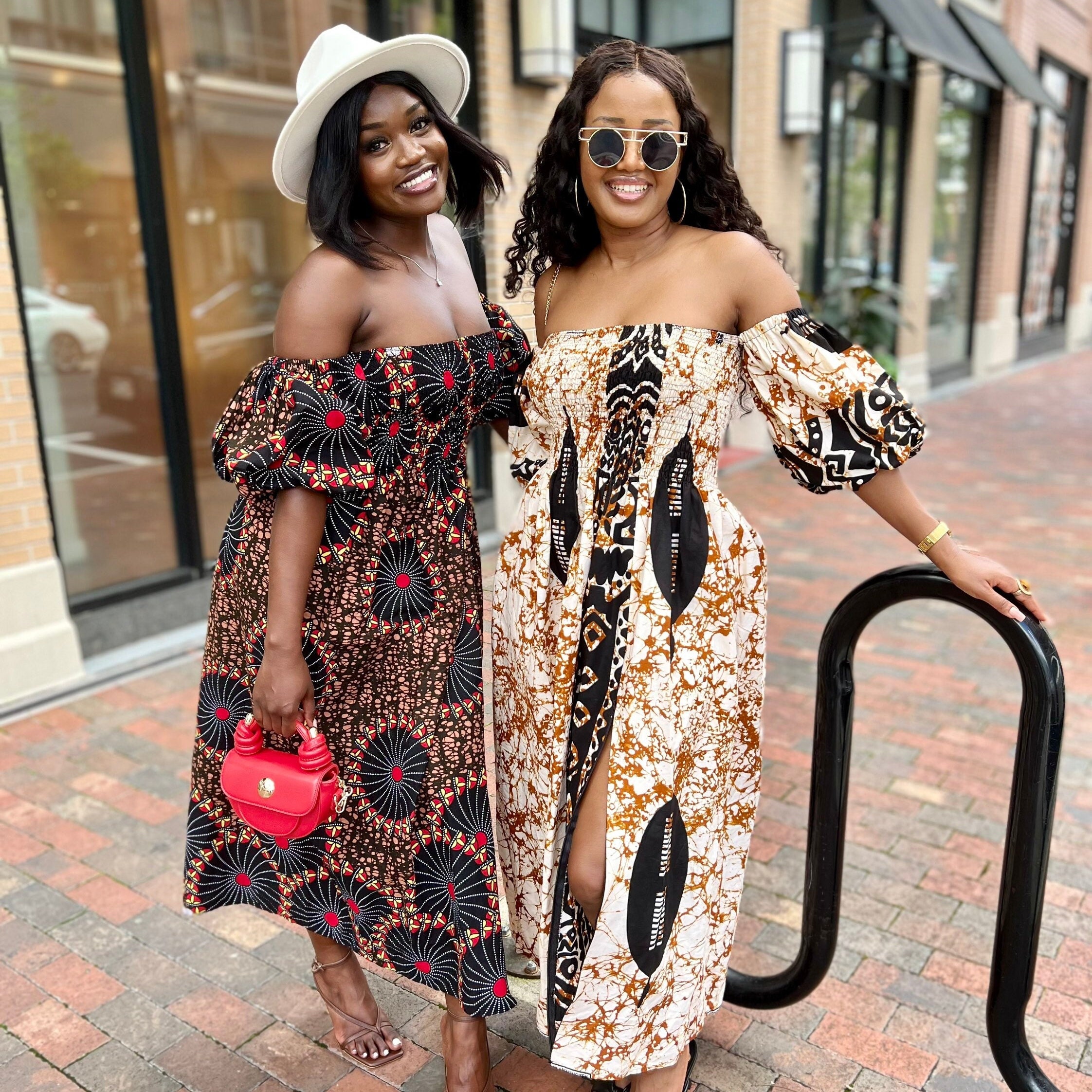 African Print Maxi Dress Off Shoulder Ankara Maxi Dress Long Dresses