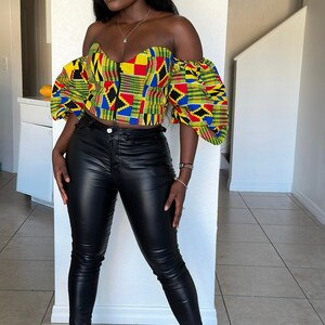 Yellow African Print Tribal Crop Top - Etsy