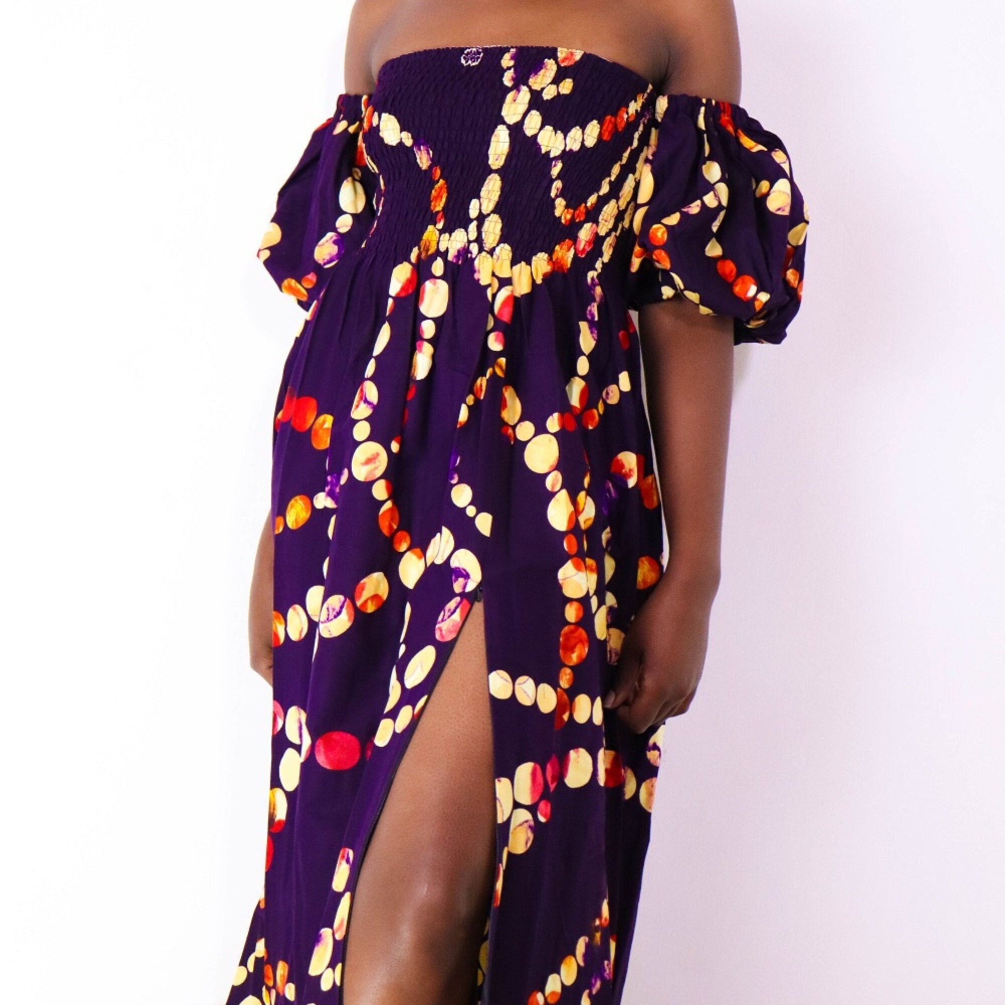 African Print Maxi Dress Off Shoulder Ankara Maxi Dress Long Dresses Summer Dresses African
