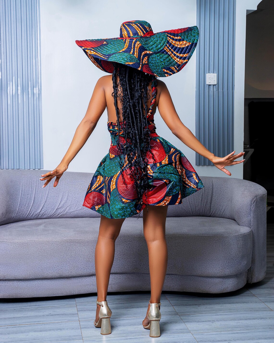 African Print Infinity Romper, Ankara Infinity Romper, African Short ...