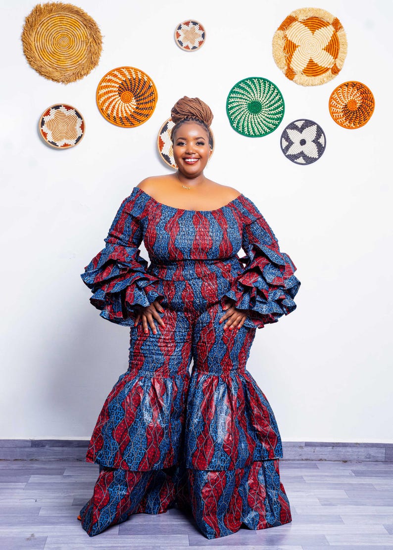 African Print Crop Top, Ankara Blouse With Dramatic Sleeves, off ...
