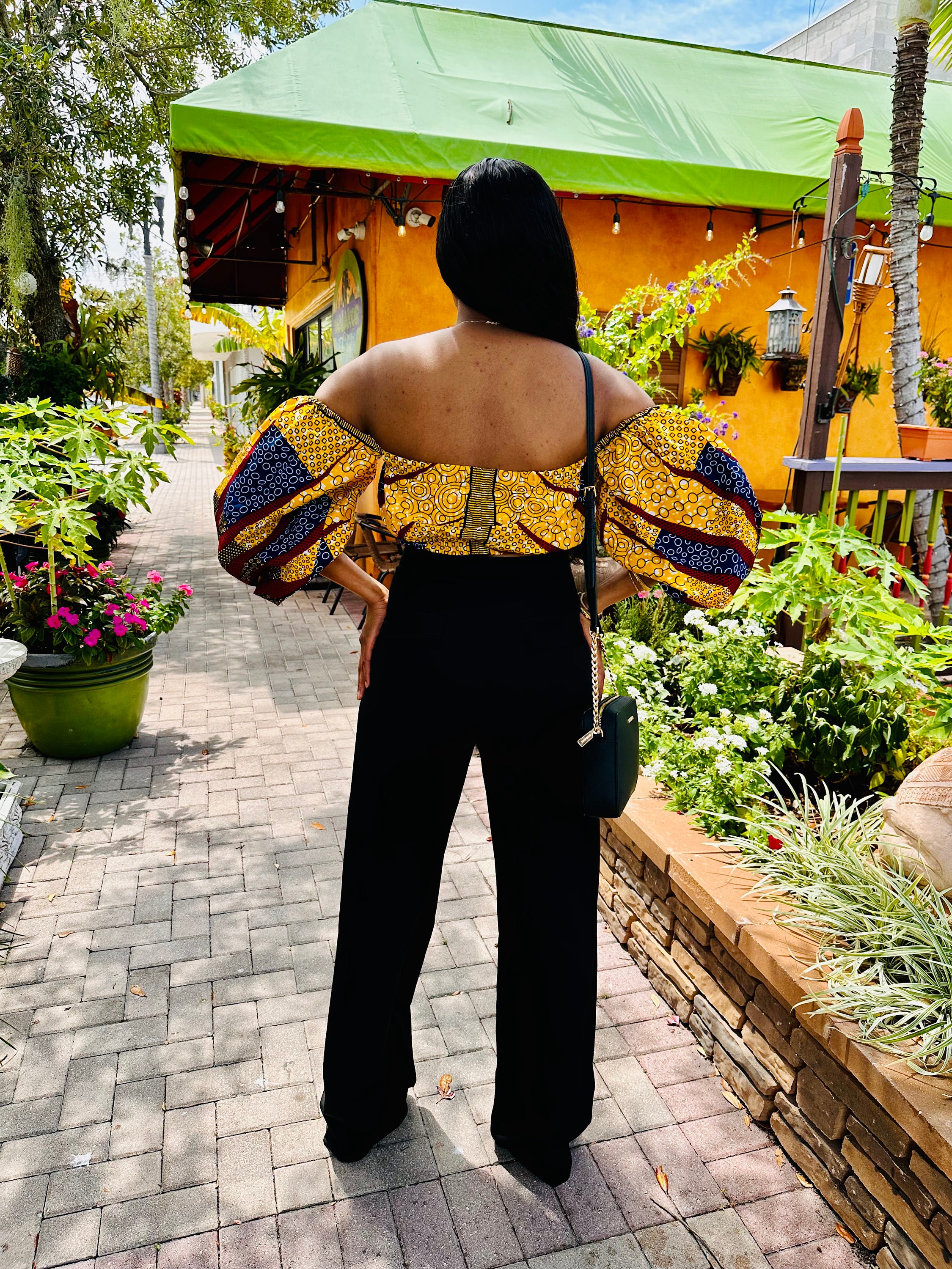African Print Crop Top for Women, Ankara Off-shoulder Crop Top, Stylish ...