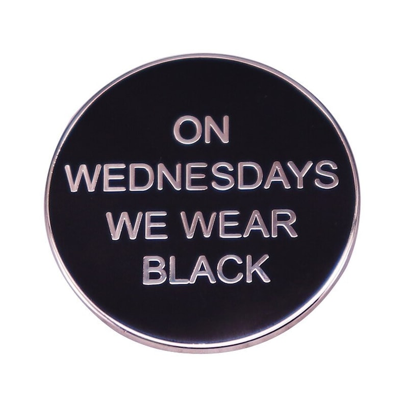 On Wednesdays We Wear Black - Wednesday Addams Enamel Pin - Etsy