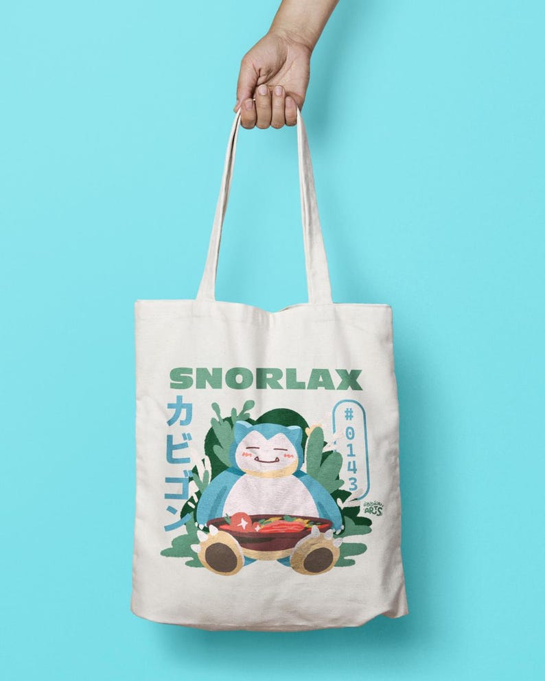 Pokemontotebag | Totodile, Charizard, Rowlet, Snorlax Totebag - Etsy