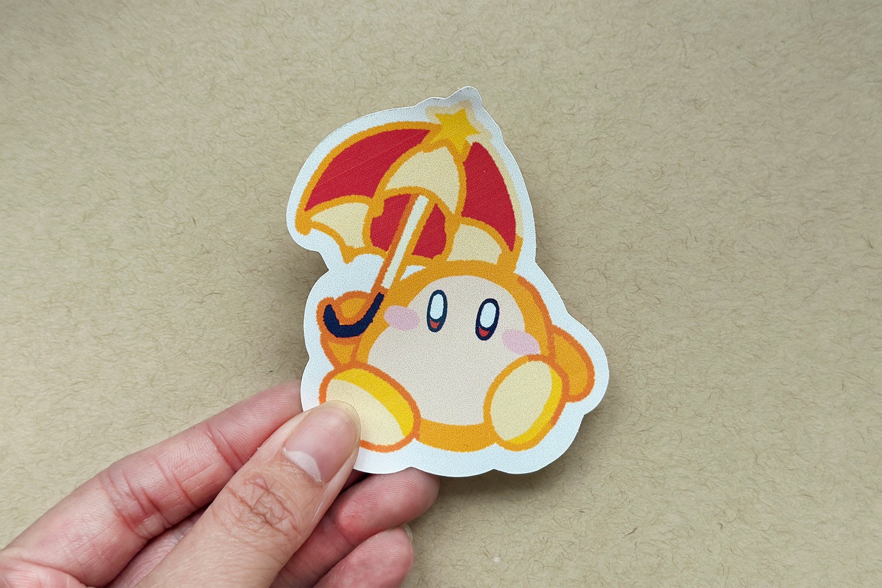 Kirby Summer Time Sticker Waddle Dee and Kirby Summer Waterproof ...
