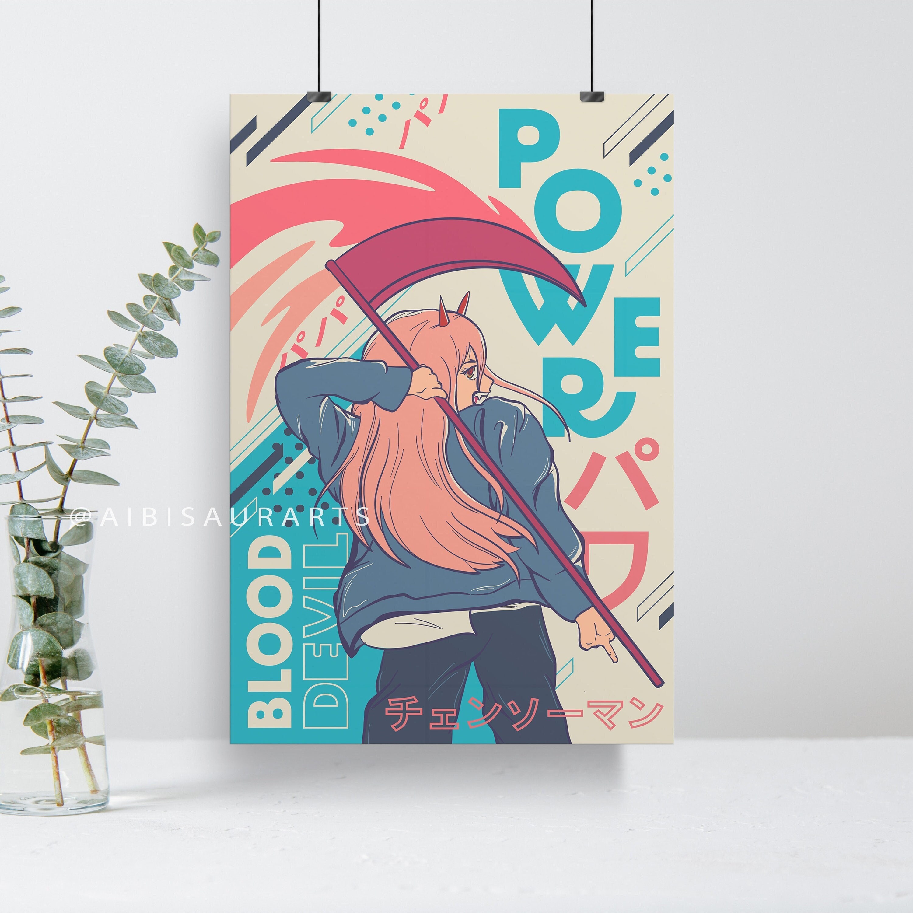 Chainsaw Man Poster Aki Power & Denji Art Print Physical Print 11x17 ...