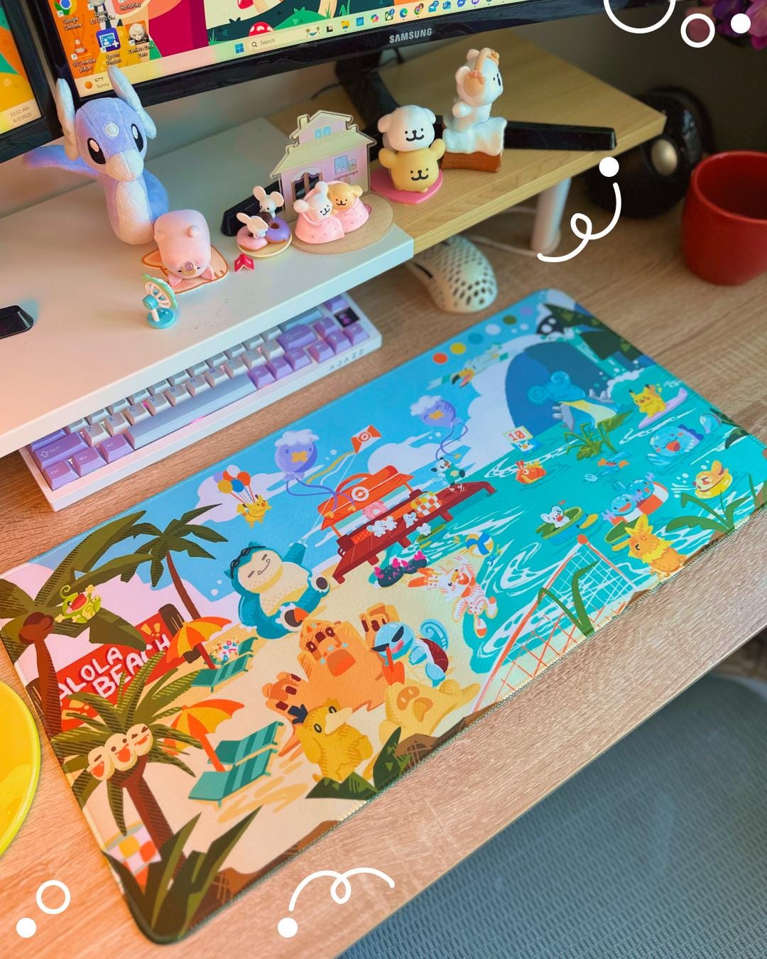 Pokemon Deskmat | Pokemon Play Mat Desktop Mouse Pad - Etsy