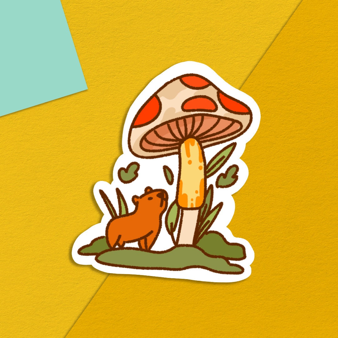 BARA Adventures Capybara Stickers Set of 2 Waterproof Glossy Animal ...