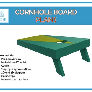 Cornhole Board DIY Digital Plans PDF - Etsy