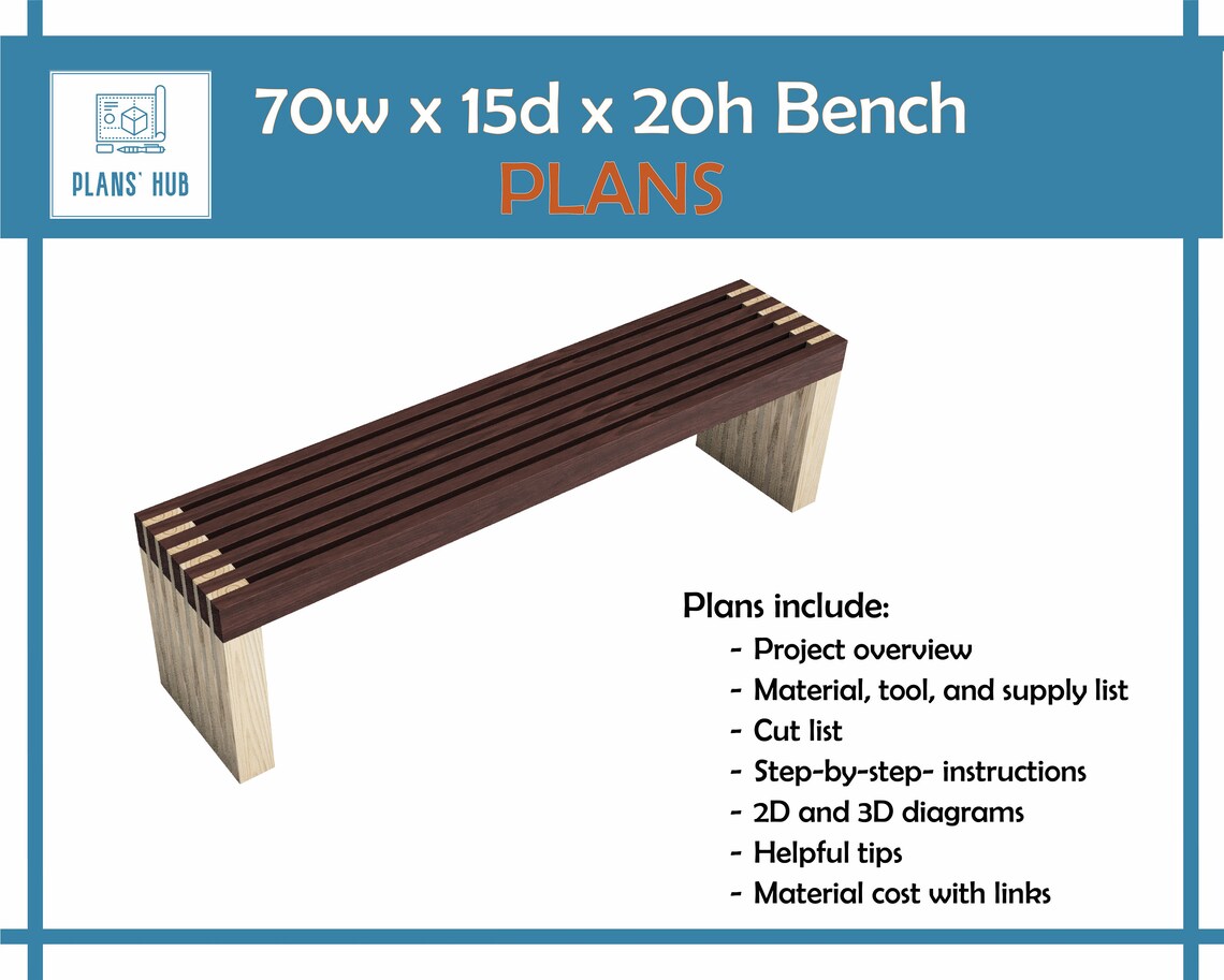 Simple DIY Bench Instructions – Beginner Friendly! - Etsy
