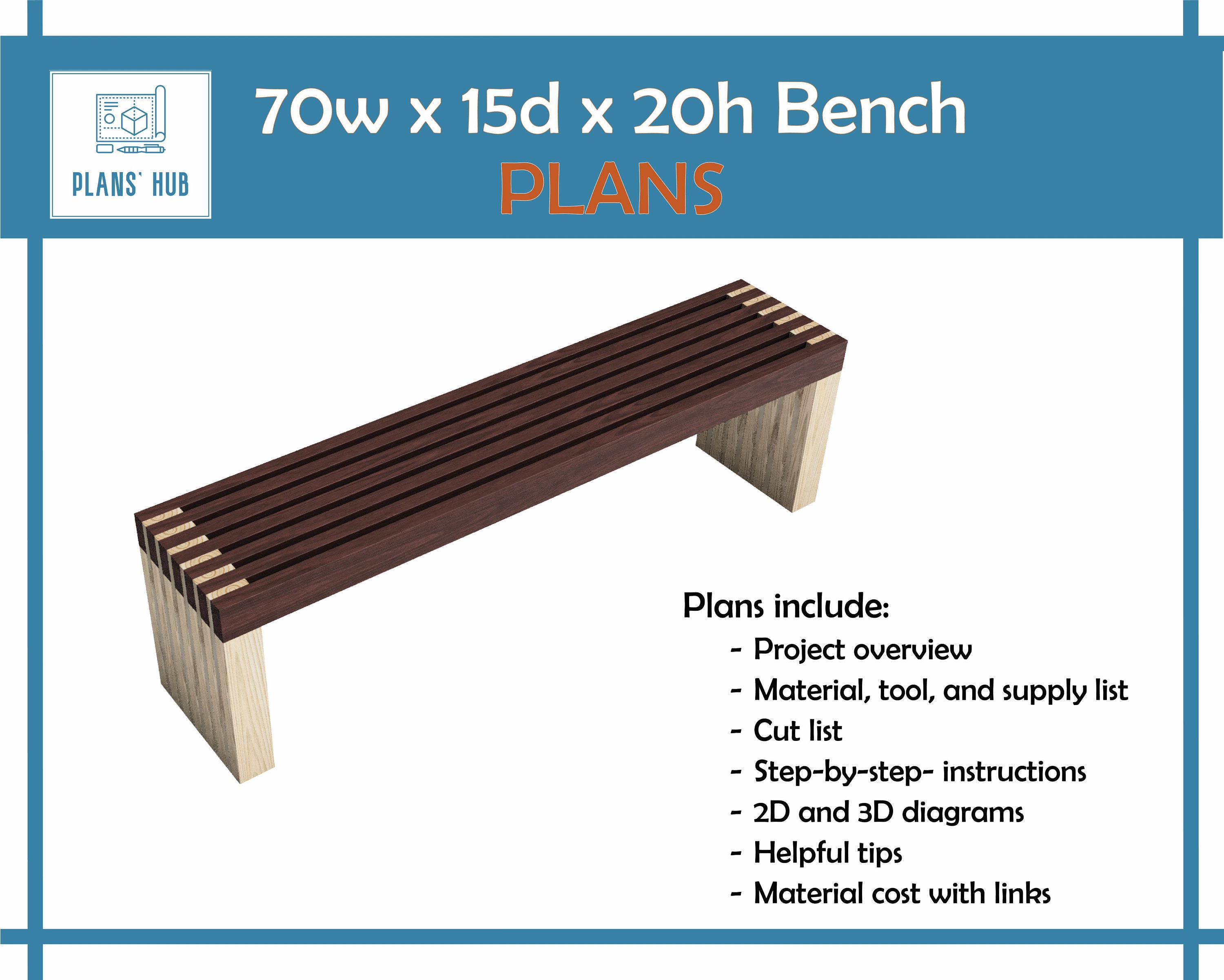 Simple DIY Bench Instructions – Beginner Friendly! - Etsy