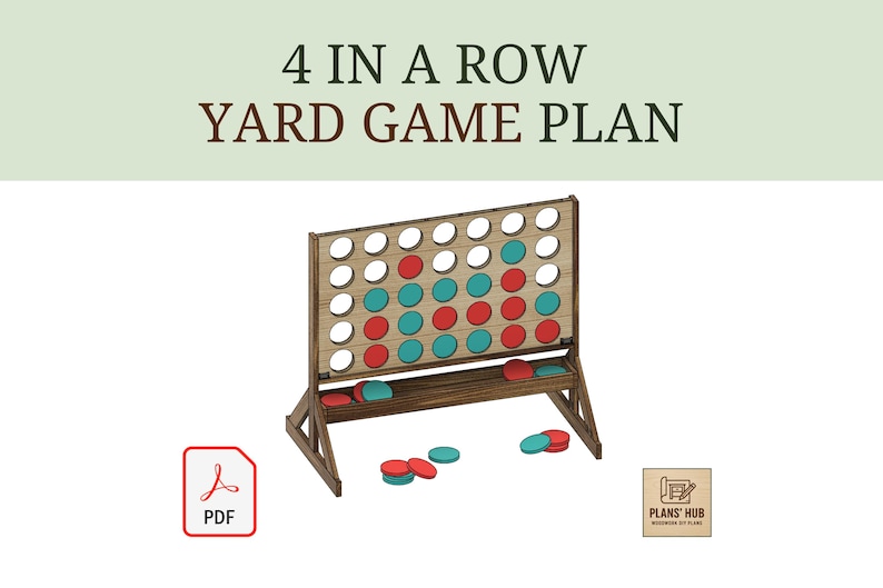 DIY 4-in-a-row Yard Game Plan (5x7) | Digital Download - Etsy