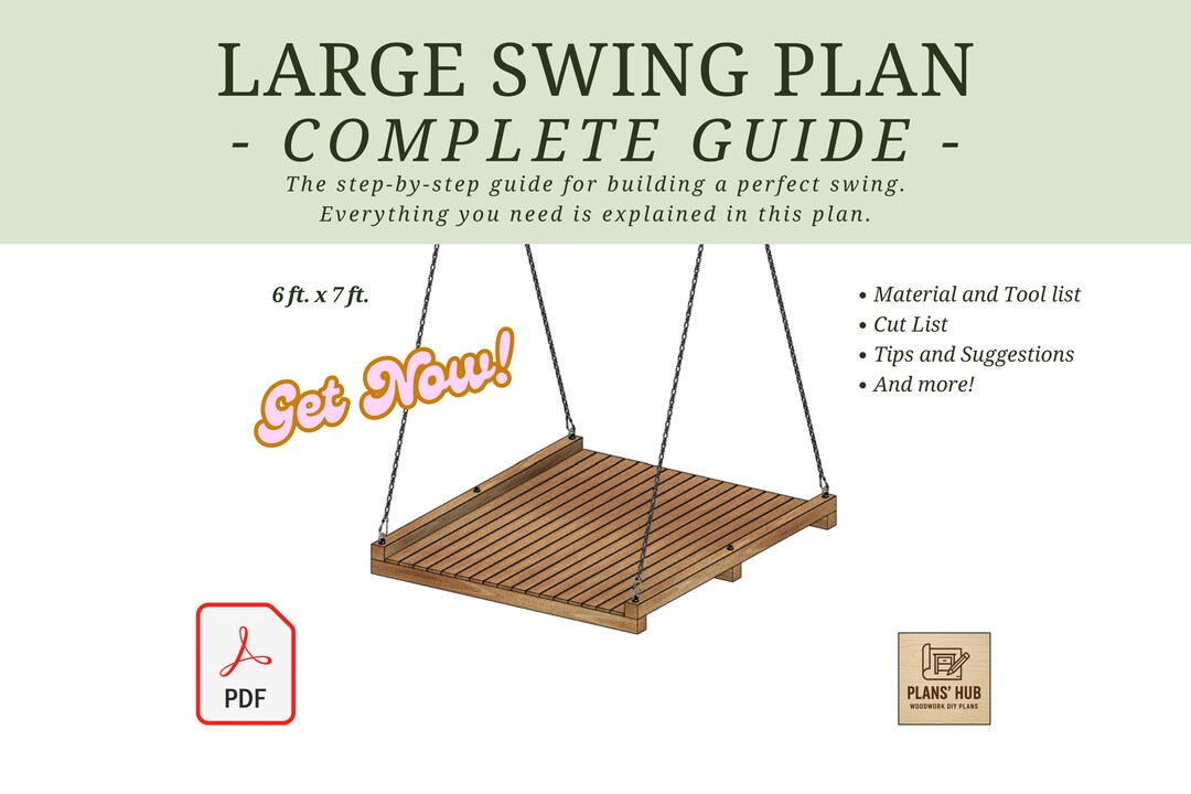 Large Outdoor Swing Frame – DIY Backyard Plans - Etsy