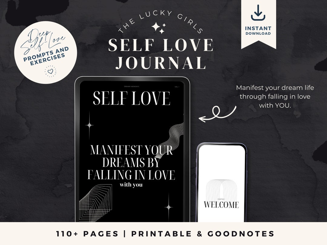 Libro de trabajo de amor propio Diario de manifestación digital Diario ...