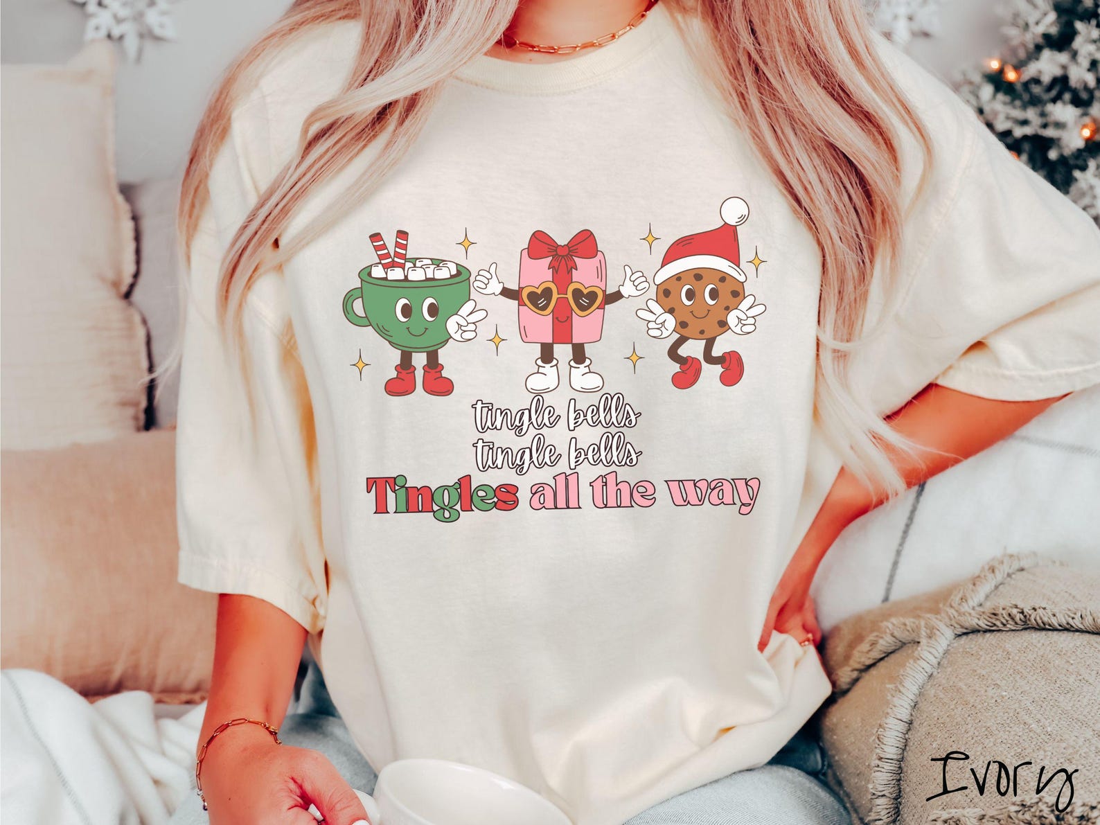 The Tingle Bell ASMR Tee-shirt, Gift This Colorful Xmas Tee-shirt to ...