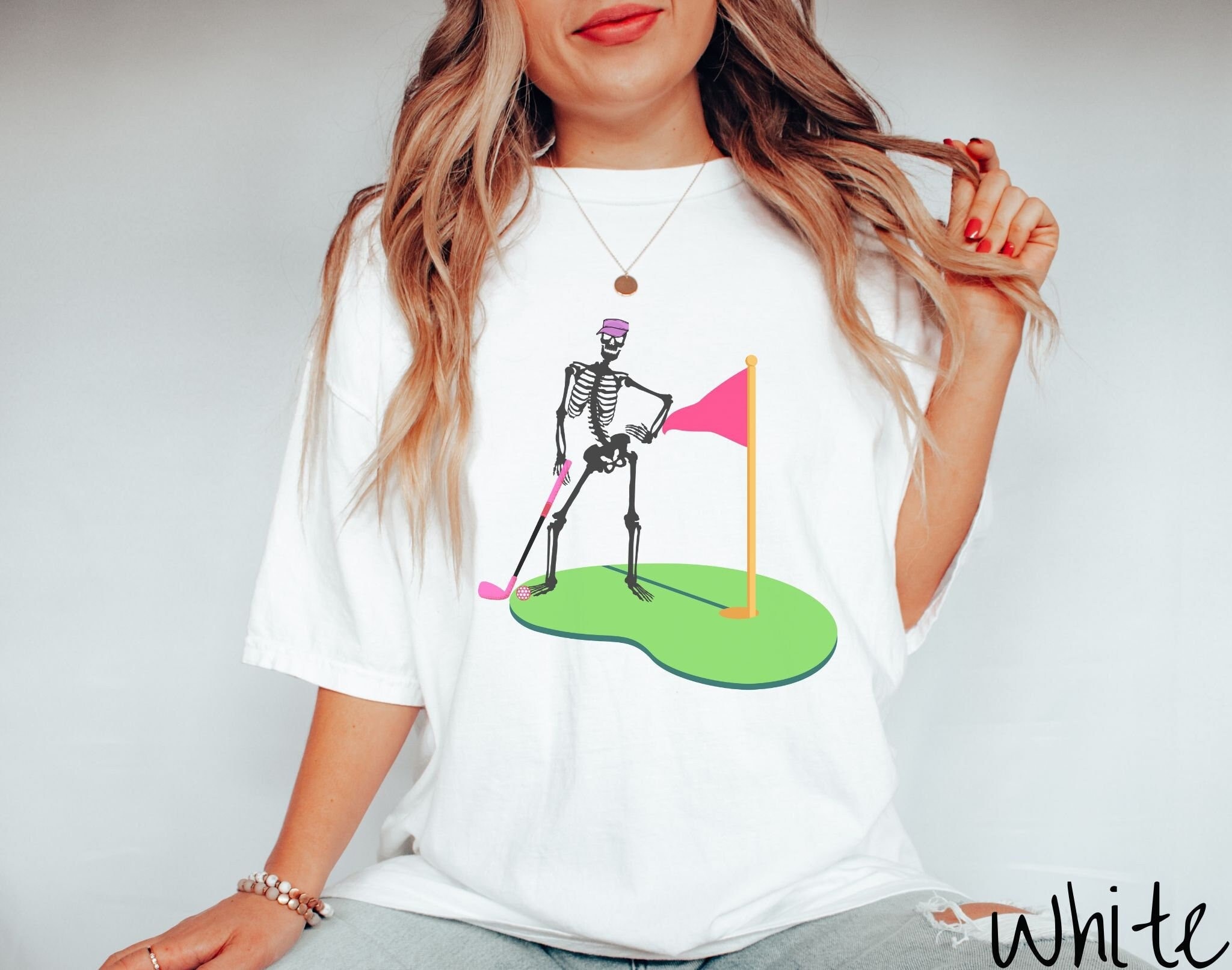 Skeleton Golfing Shirt, Spooky Gift for Golfers - Etsy