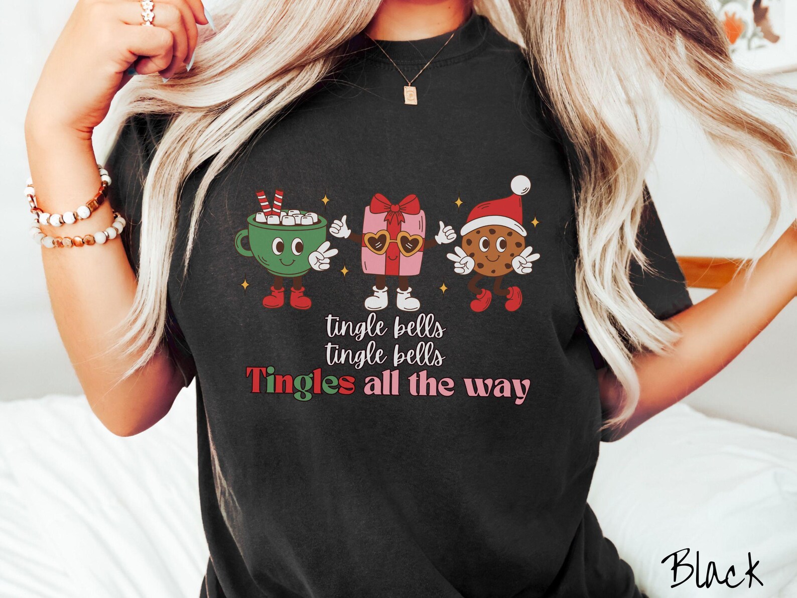 The Tingle Bell ASMR Tee-shirt, Gift This Colorful Xmas Tee-shirt to ...