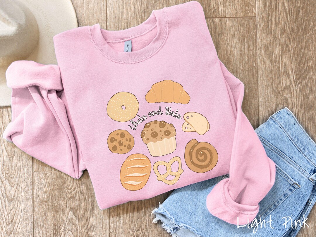 The Wake and Bake Sourdough Grid Sweatshirt, Baked Goods Sweater, Fun ...