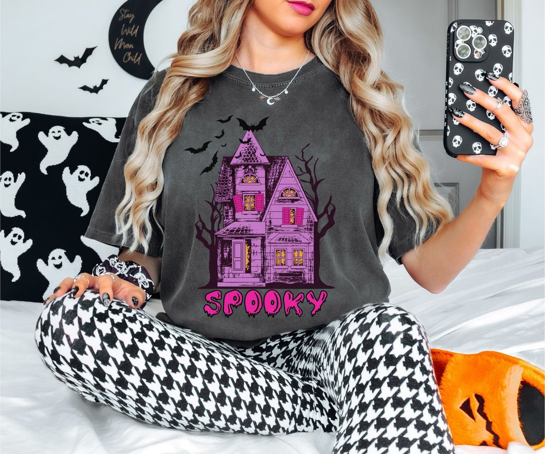 The Spooky Haunted House Shirt, Haunted Shirt, Gift This Cute Scary ...