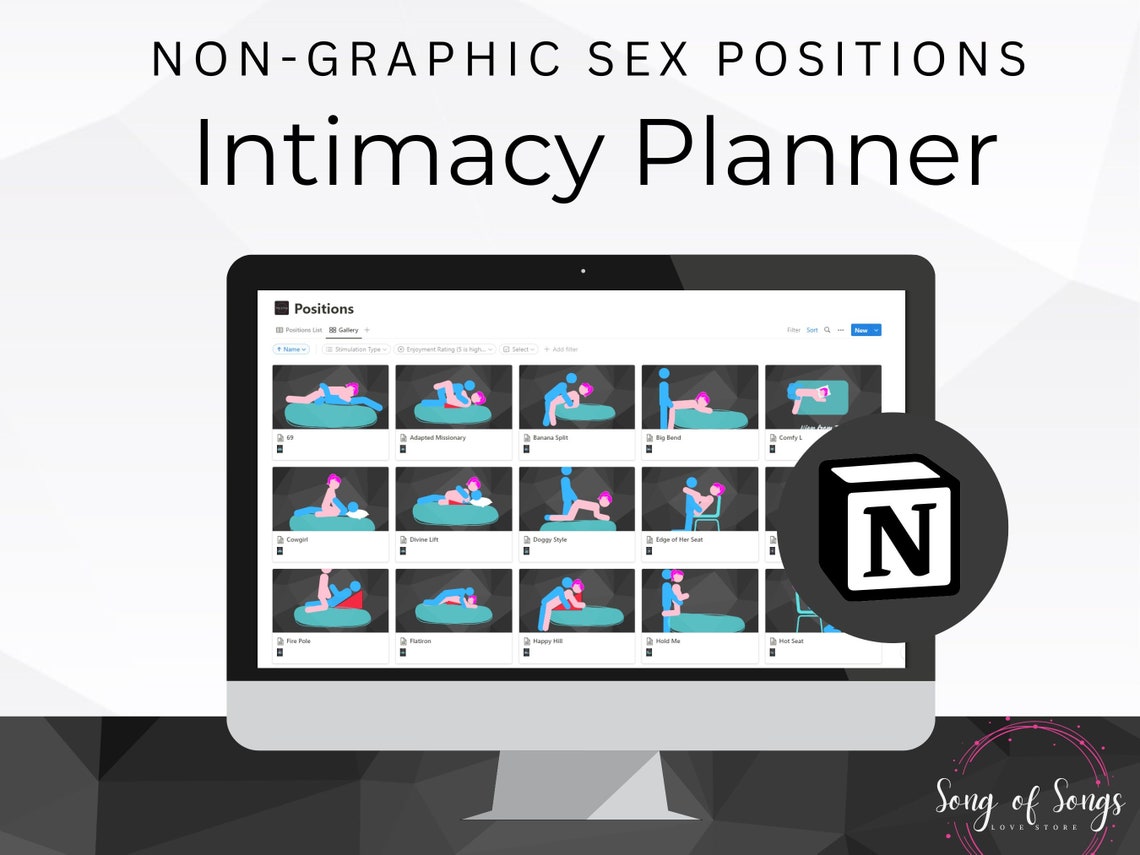 Sex Position Card Couples Notion Template Love Life Planner Etsy