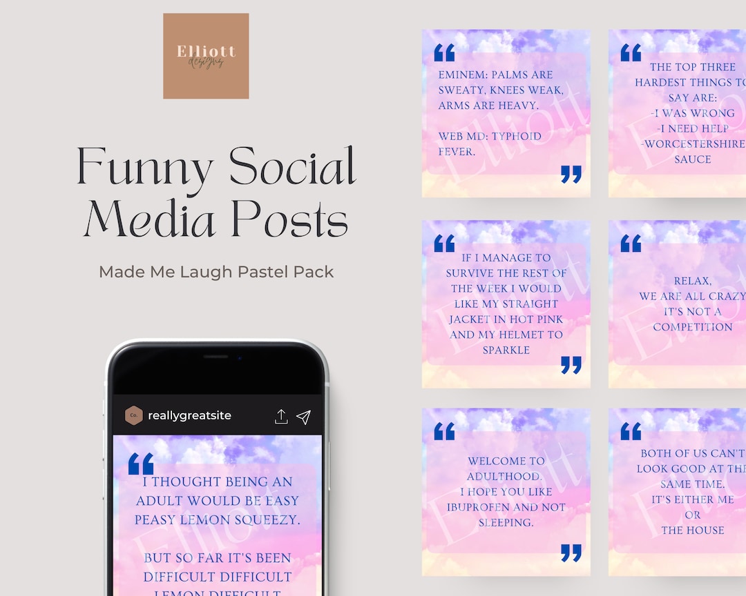 Funny Social Media Posts | Pastel Aesthetic | Made Me Laugh Small ...