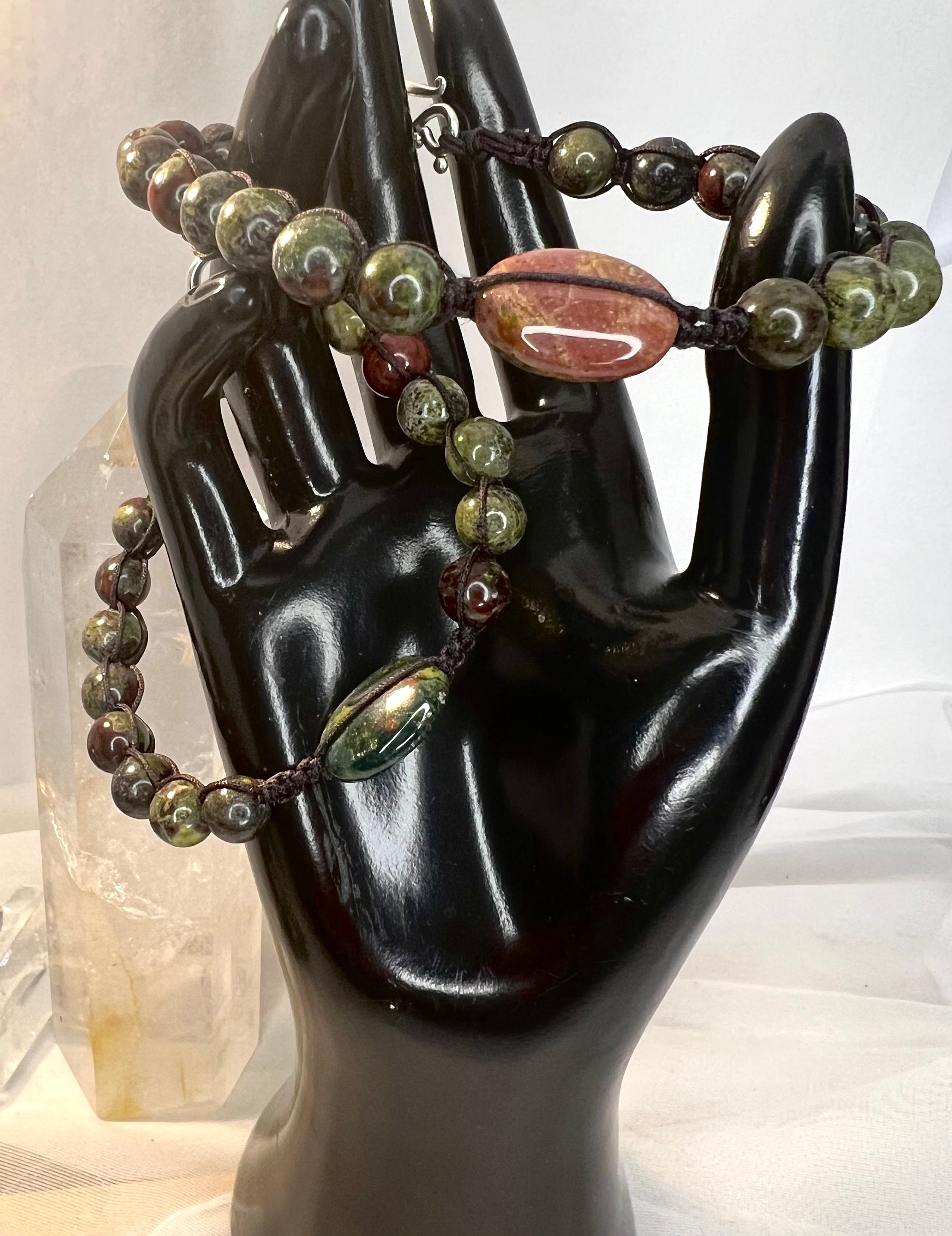 Dragons Blood Bloodstone Woven Crystal Bead Bracelet - Etsy