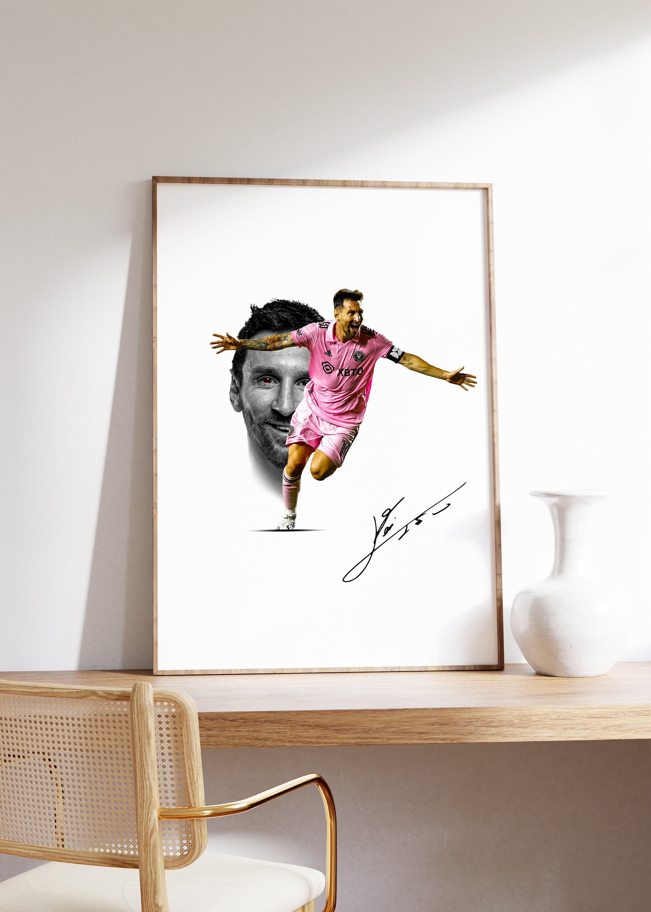 Lionel Messi Poster Messi Wall Art Football Poster Football Gift Lionel ...