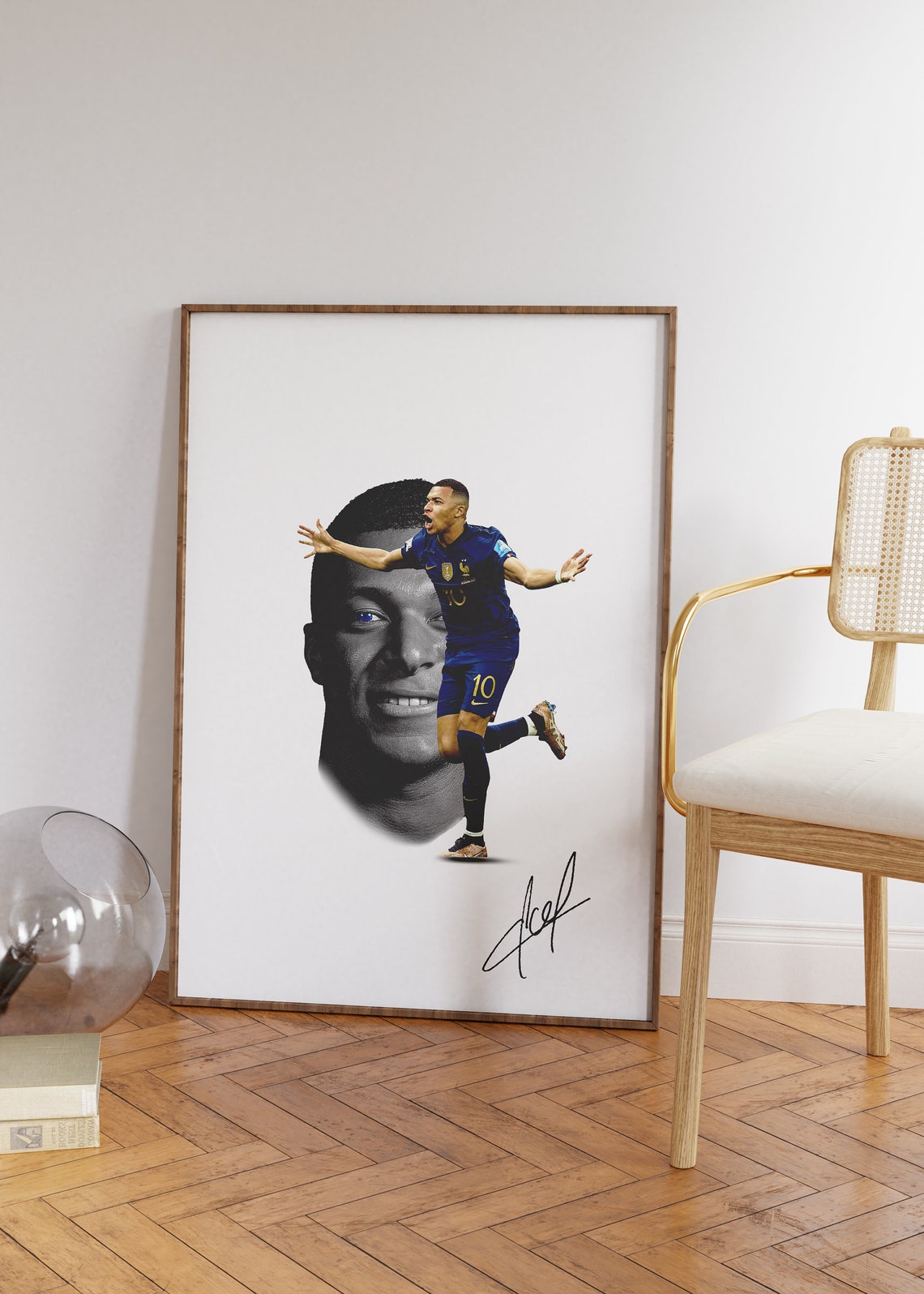 Kylian Mbappe Poster Mbappe Wall Art Football Poster Mbappe Football ...
