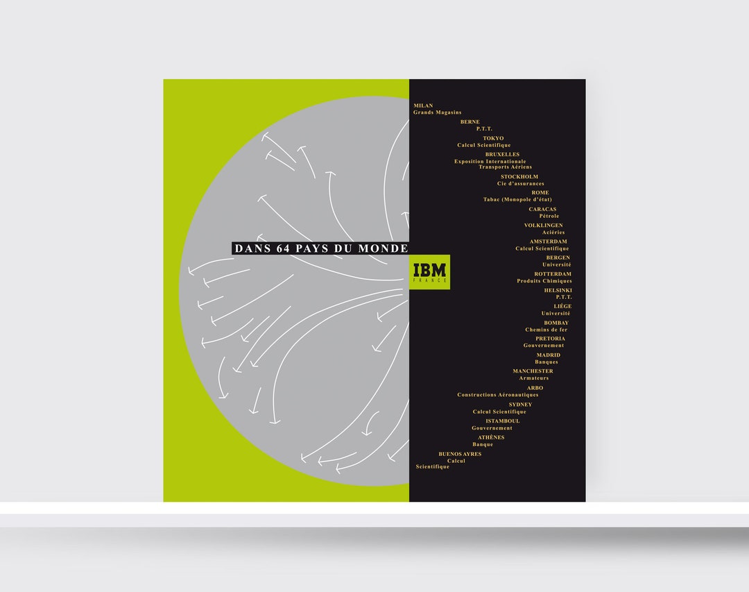 Vintage Printable Art, Jean Colin for IBM 1958, Mid Century, Graphism ...