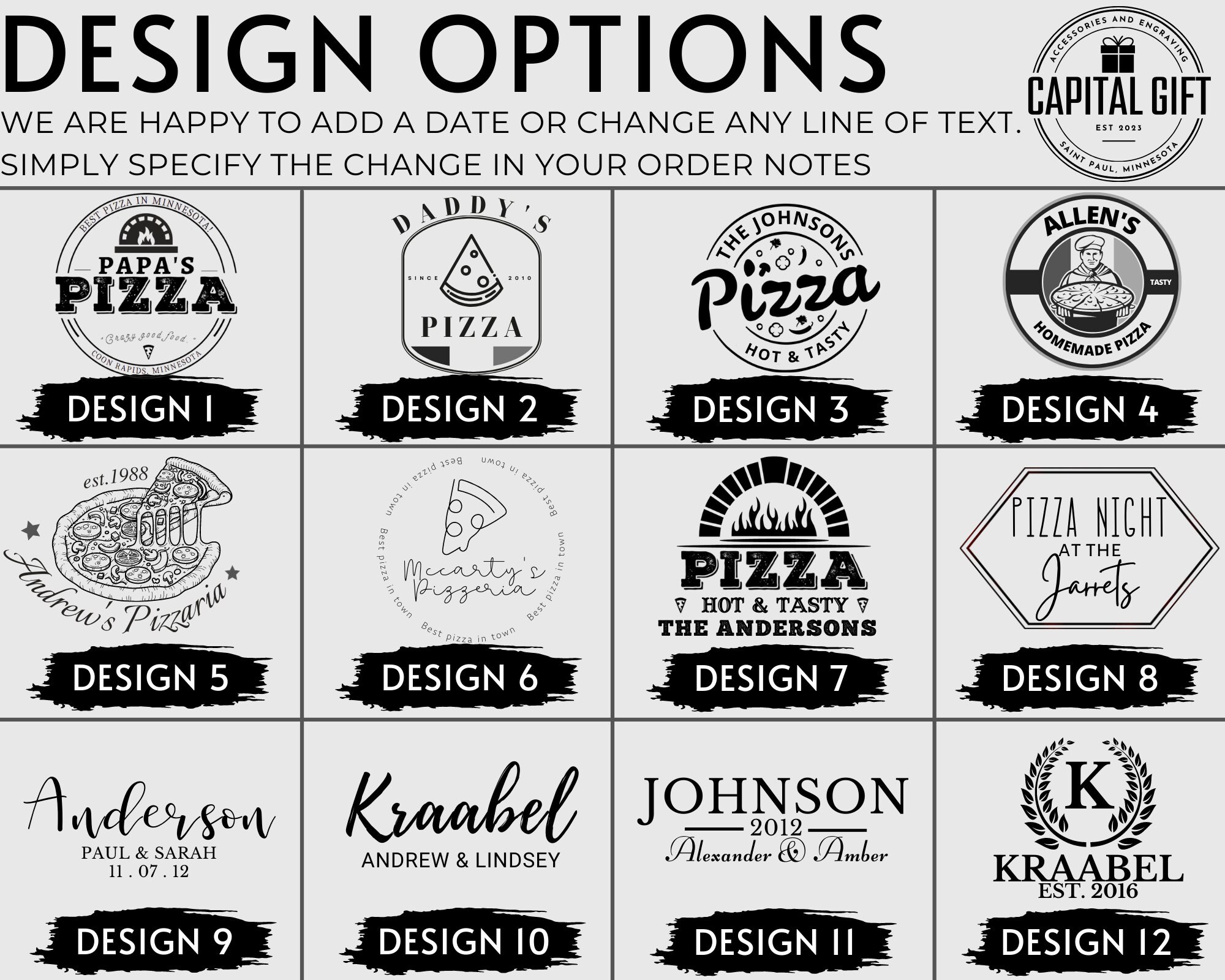 Personalized Pizza Board Engraved Pizza Peel Engraved Pizza - Etsy