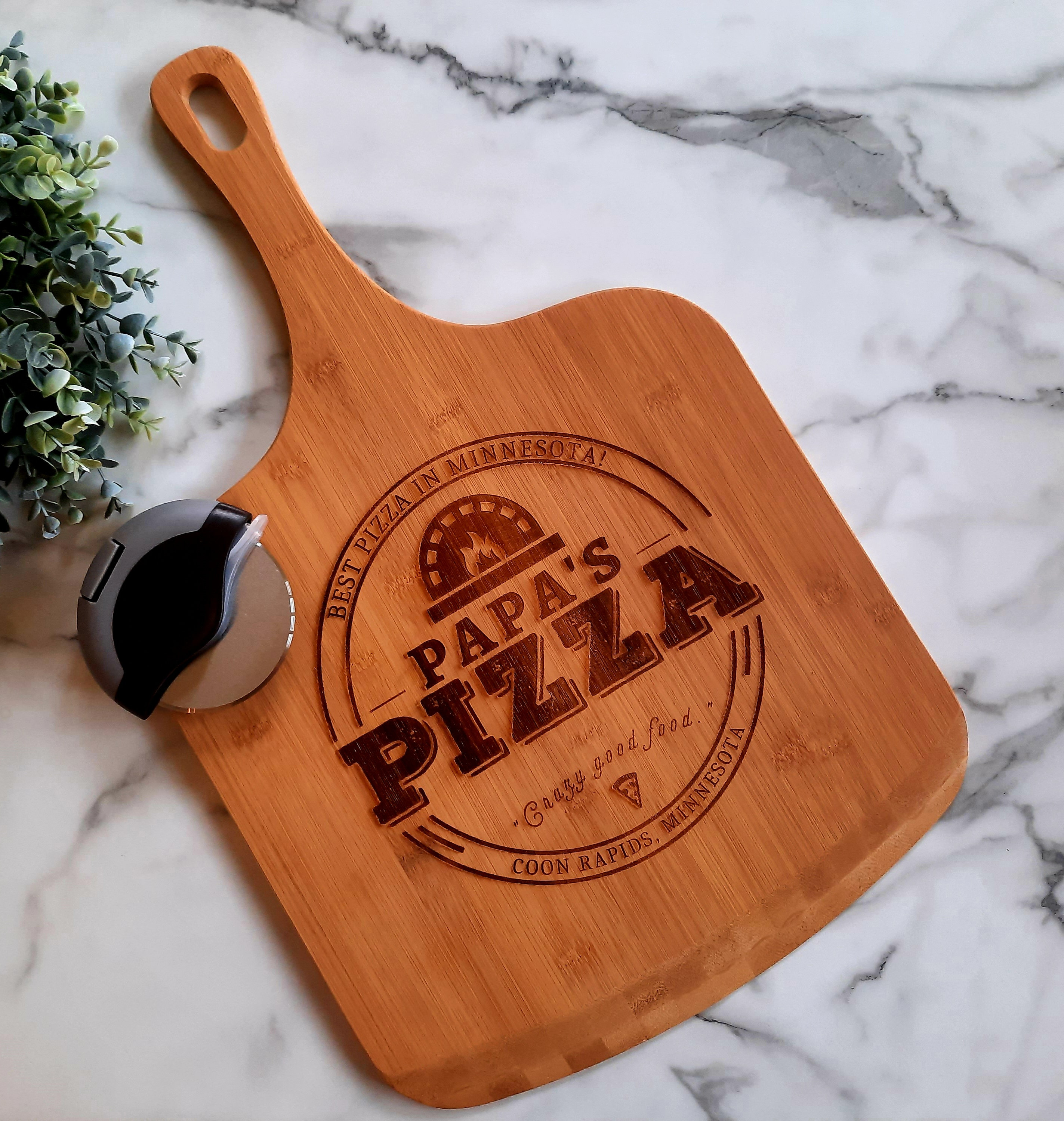 Personalized Pizza Board, Engraved Pizza Peel, Engraved Pizza Paddle ...