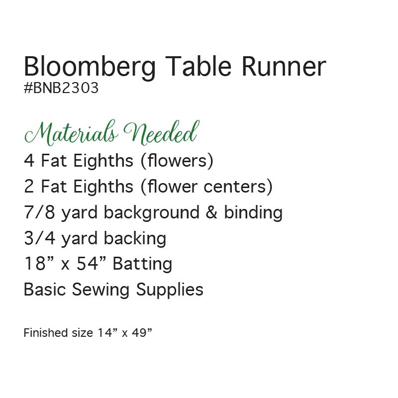 Bloomberg Table Runner PDF Pattern - Etsy