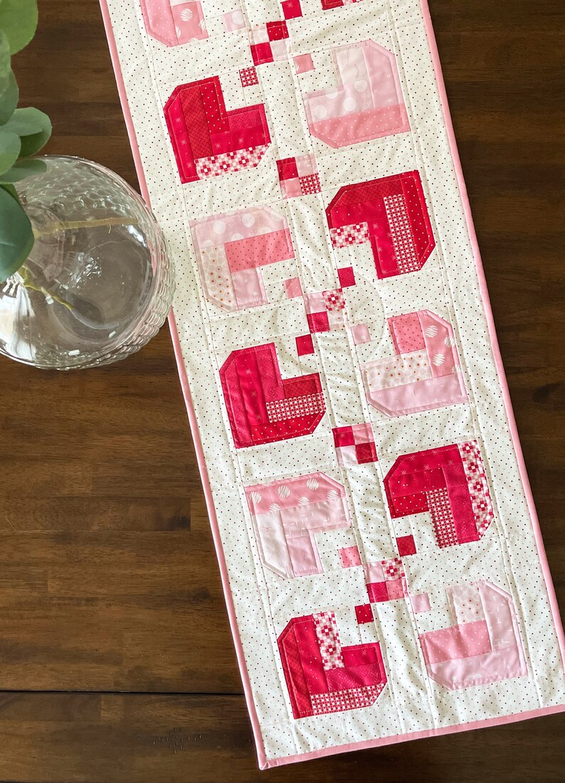 Sweet Sentiments Table Runner PDF Pattern - Etsy