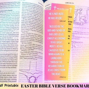1 Easter Bible Verse Bookmark, Biblical Bookmarks, Individual Bookmarks ...