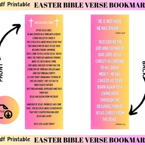 1 Easter Bible Verse Bookmark, Biblical Bookmarks, Individual Bookmarks ...